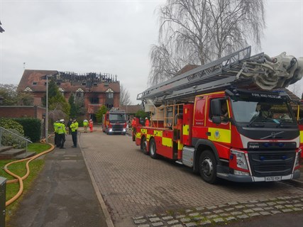 Fire at flats in Rowe Court, Reading | Royal Berkshire Fire and Rescue ...